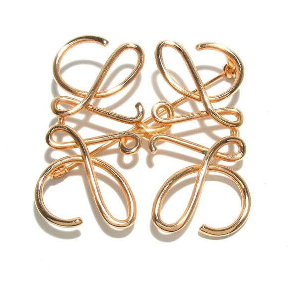 Loewe | Jewelry | Auth Loewe Rose Gold Hardware Brooch | Poshmark